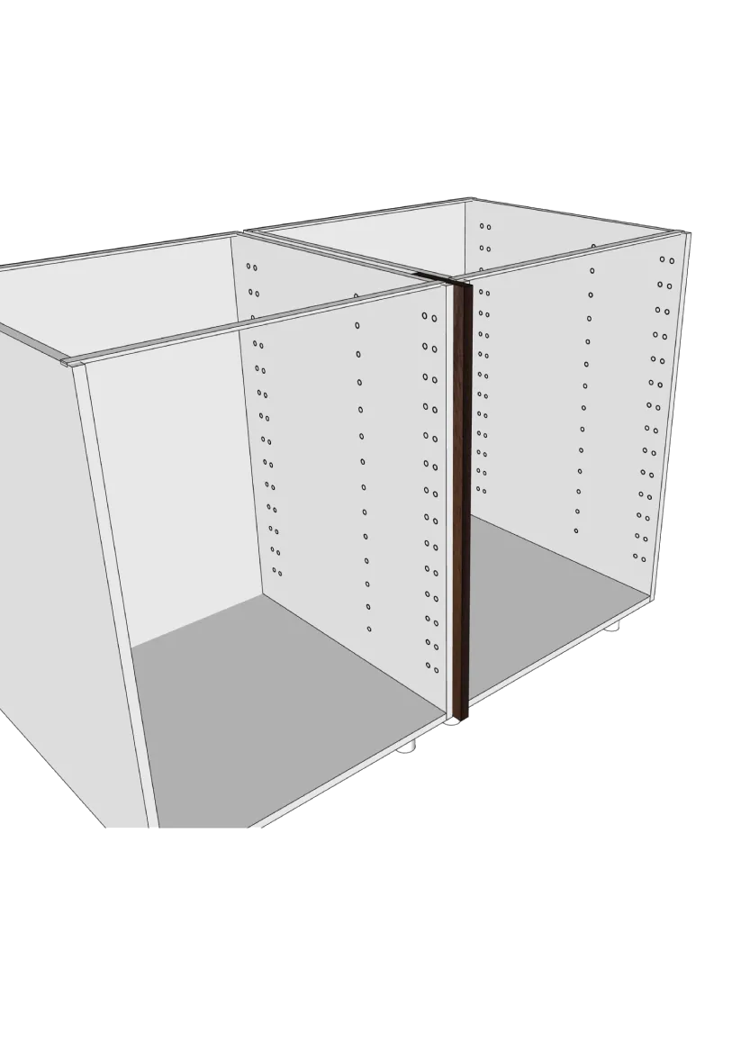 Spacer strip - in walnut