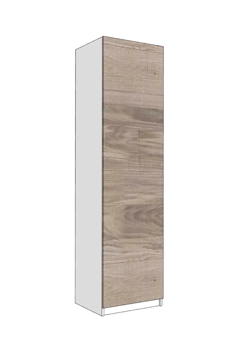 Garderobsdörr 50x195 - Raw Oak White