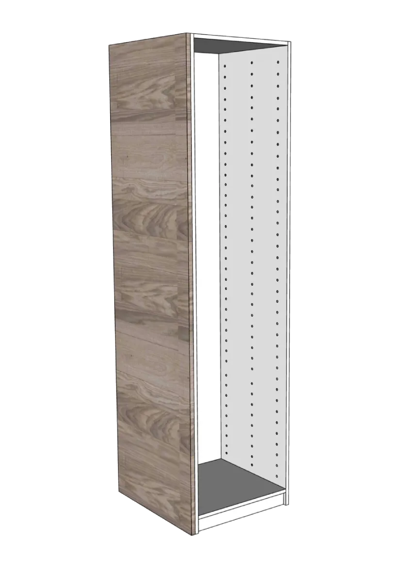 Garderob täcksida 60x201 - Raw Oak White